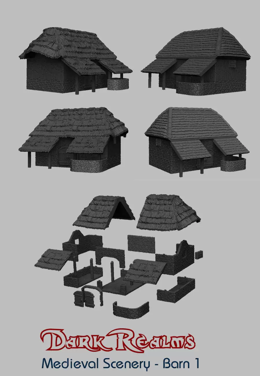 Medieval Scenery - Rural Barn 1 - Dark Realms | DriveThruRPG