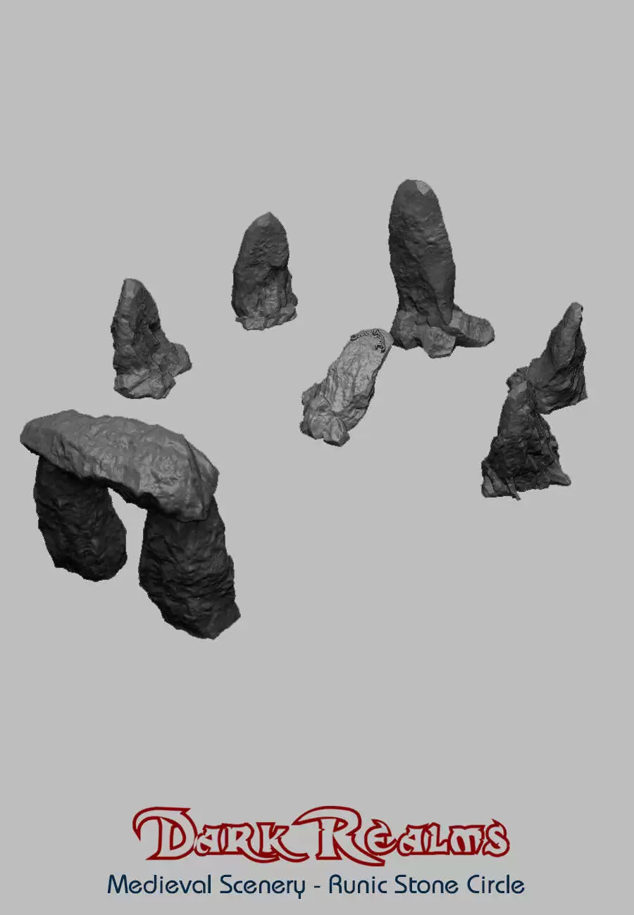 Medieval Scenery - Runic Stone Circle - Dark Realms | DriveThruRPG