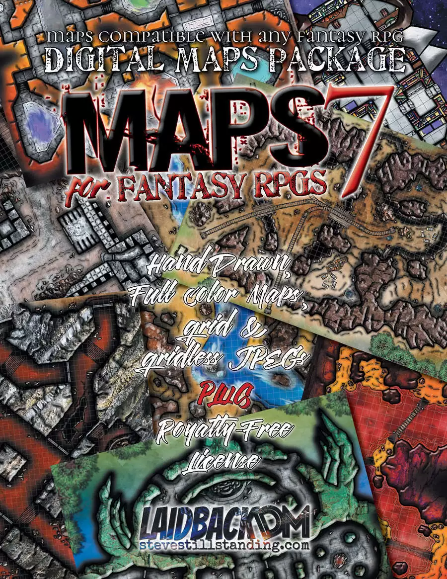 Maps for Fantasy RPGs 7 - Laidback DM | DM's Resources | Digital Maps | DriveThruRPG