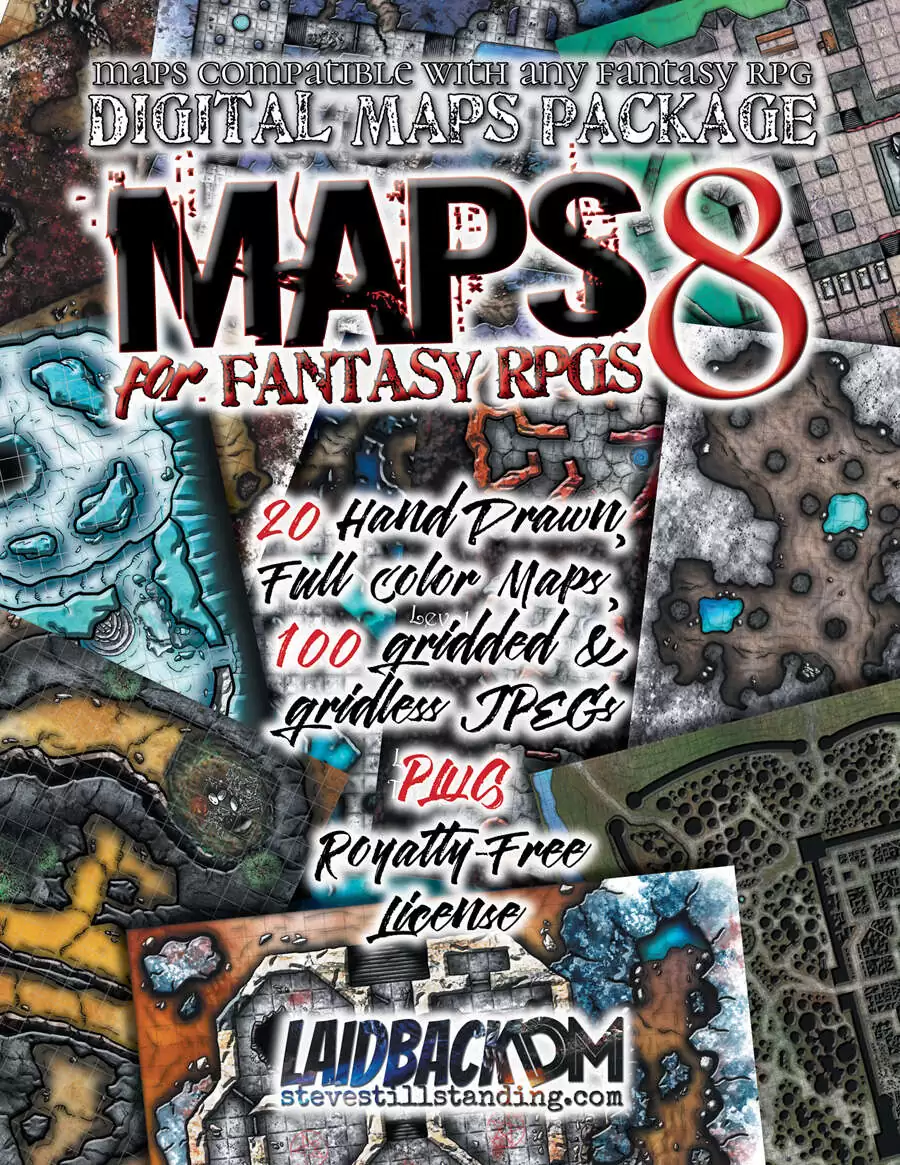 Maps for Fantasy RPGs 8 - Laidback DM | DM's Resources | Digital Maps | DriveThruRPG