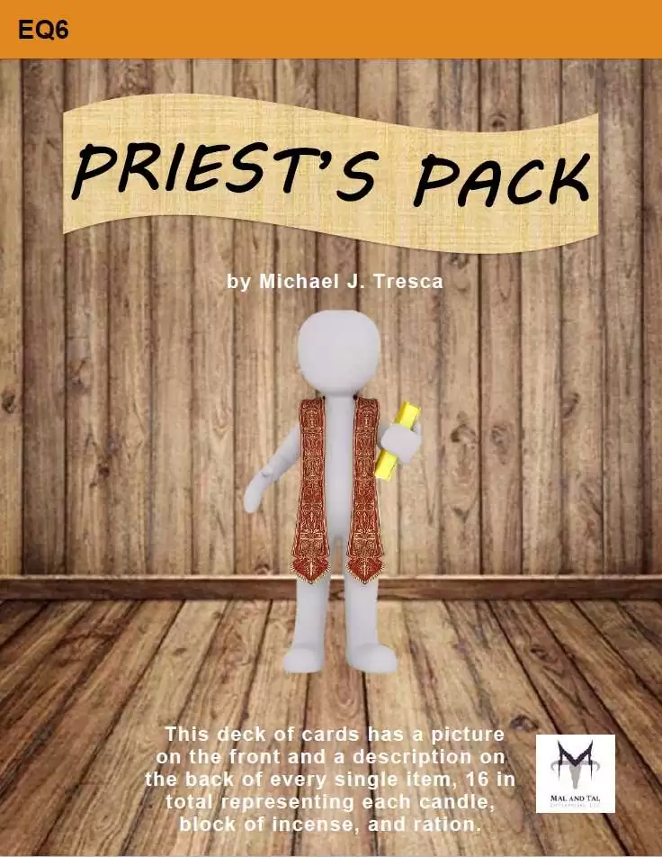 5E Equipment Cards: Priest's Pack - Michael Tresca | DriveThruRPG