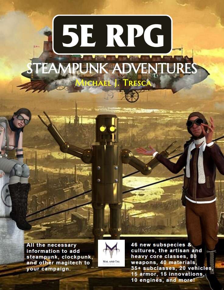 5E RPG: Steampunk Adventures - Michael Tresca | DriveThruRPG