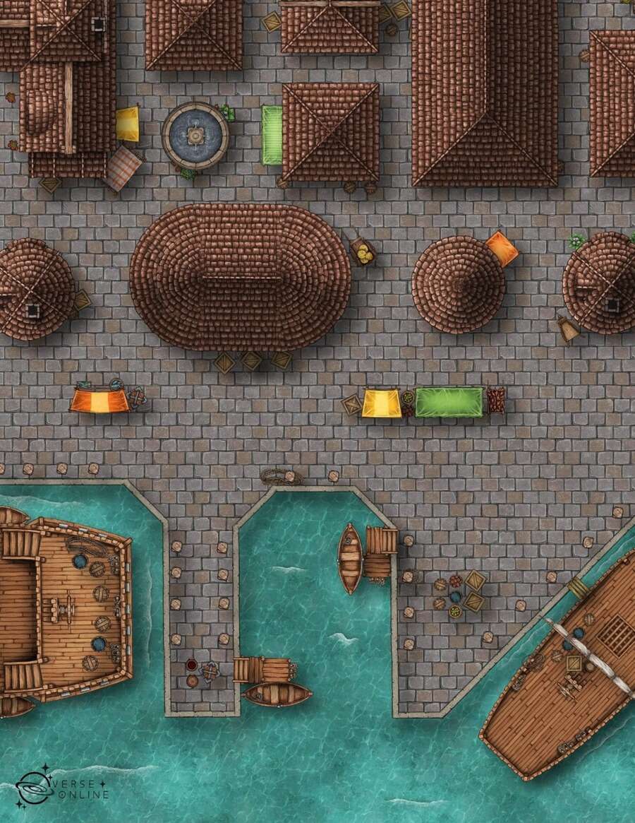 Battle Map: Docklands - Arclands Online | DriveThruRPG