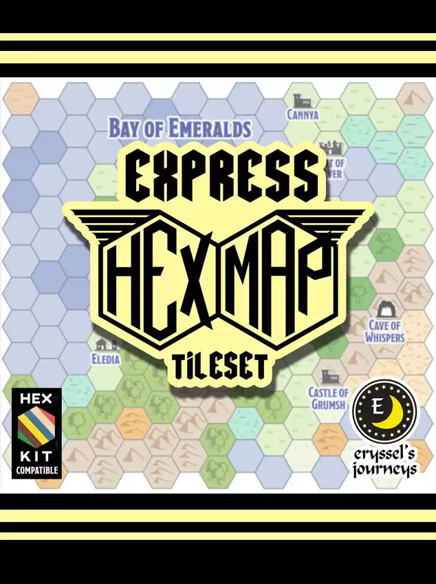 Express Hex Map Tileset - Eryssel's Journeys | DriveThruRPG