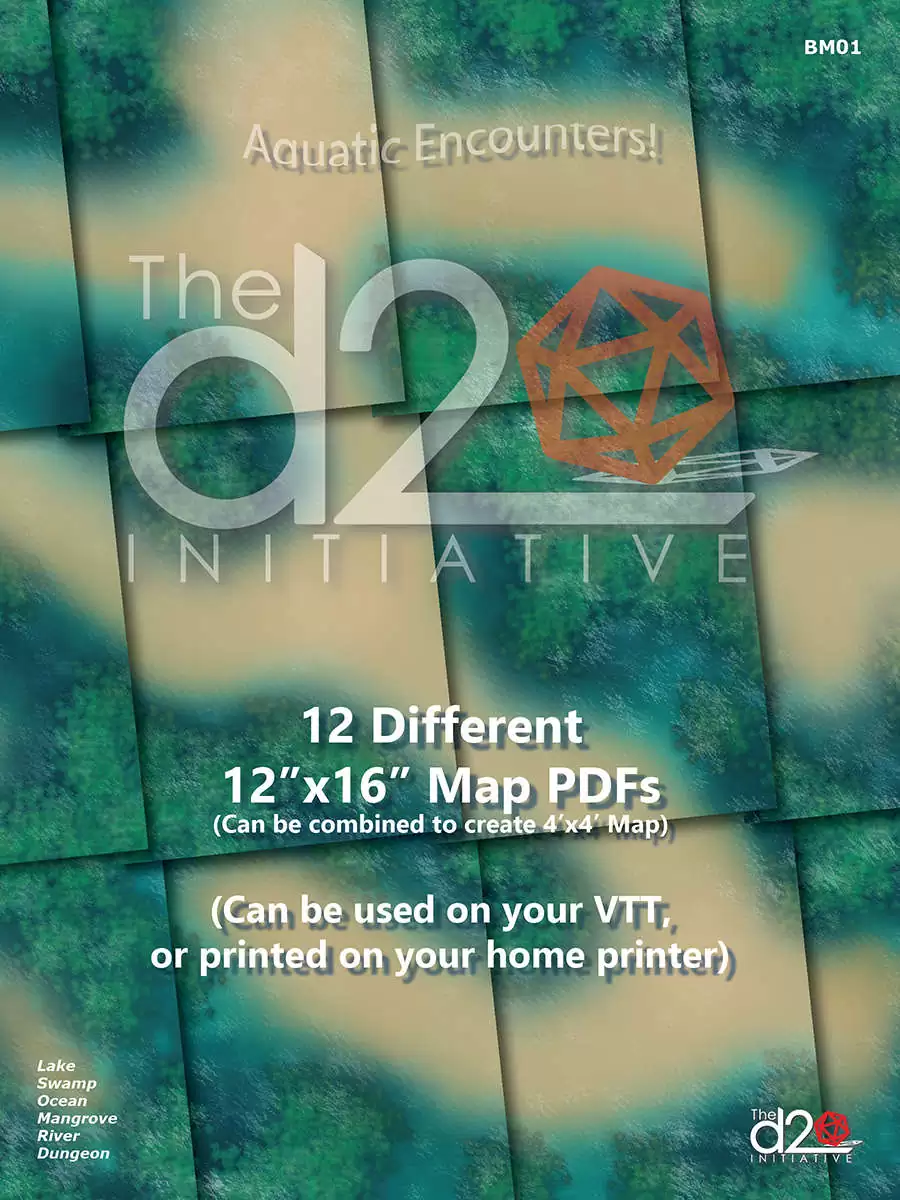 Aquatic Battle Maps 01 - TheD20Initiative | DriveThruRPG