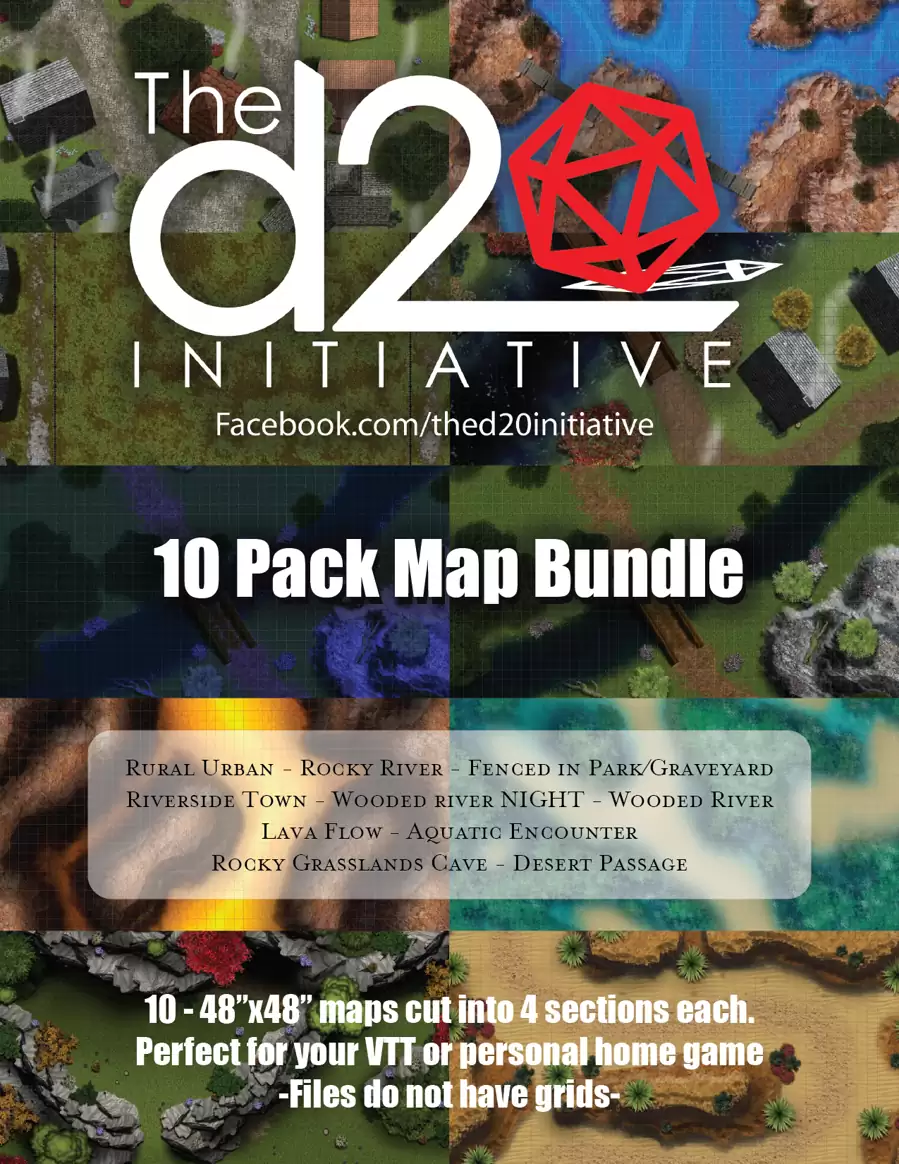 VTT Fantasy Map Bundle 1 - TheD20Initiative | DriveThruRPG