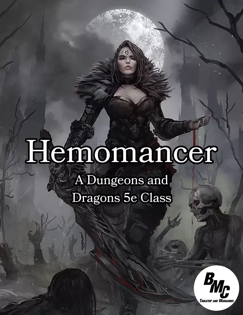 Hemomancer - D&D 5e Homebrew Class - Hammer City Games | DriveThruRPG