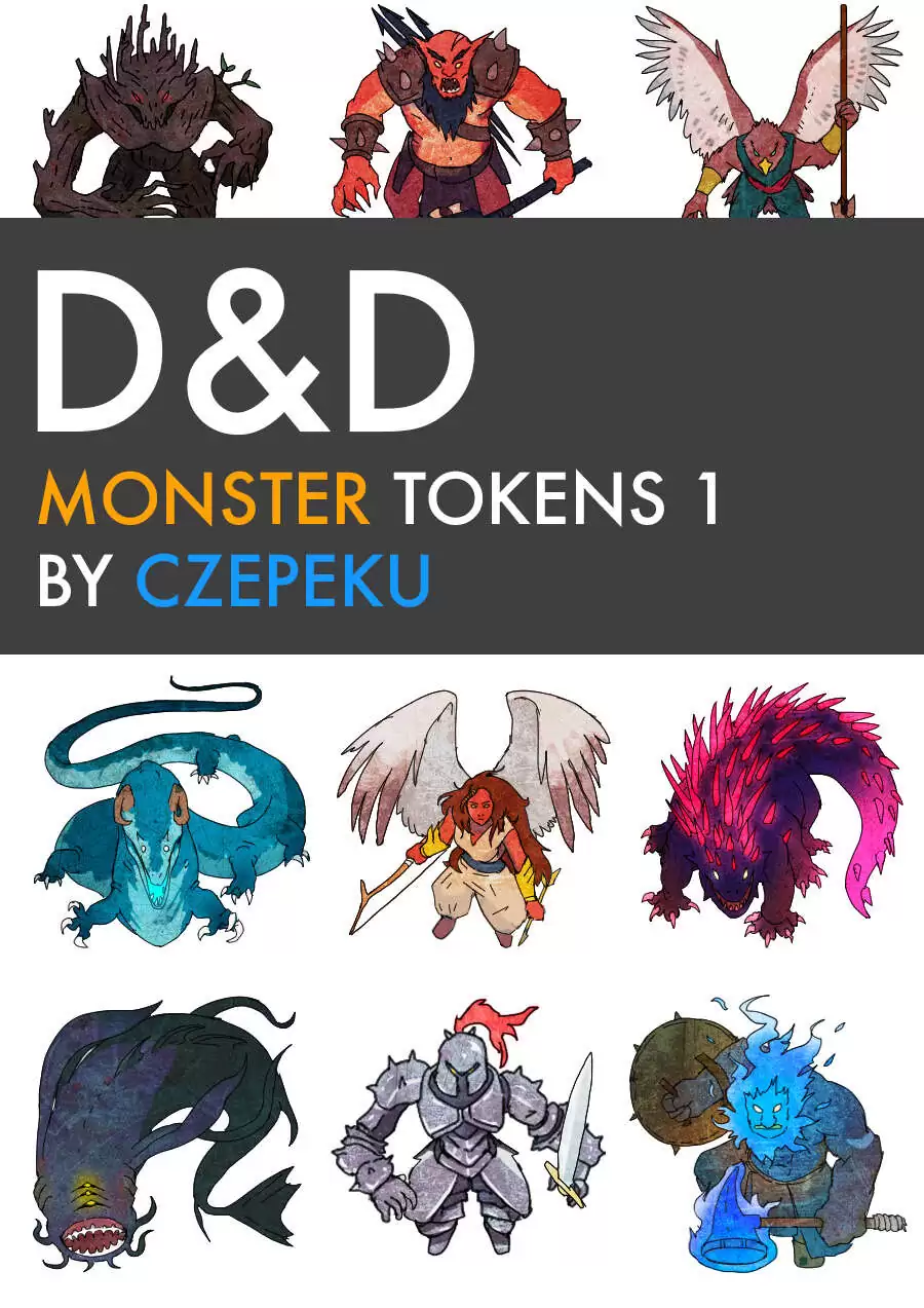 DnD Monster Tokens 1 - Czepeku | Monster Tokens | DriveThruRPG