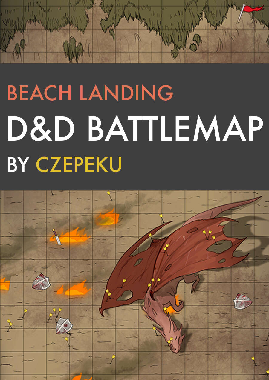 Beach Landing DnD Battlemaps - Czepeku | Battlemaps | DriveThruRPG