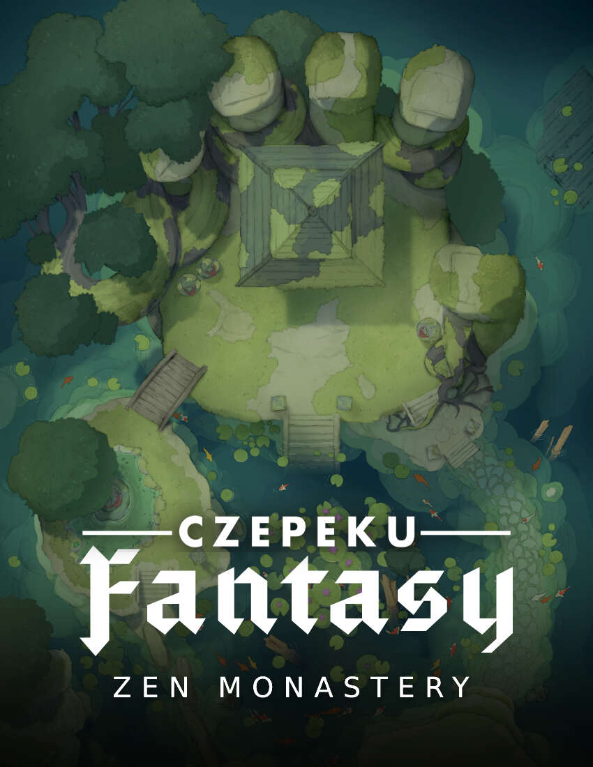 Zen Monastery Map Pack | Roll20 VTT - Czepeku | Battlemaps | DriveThruRPG