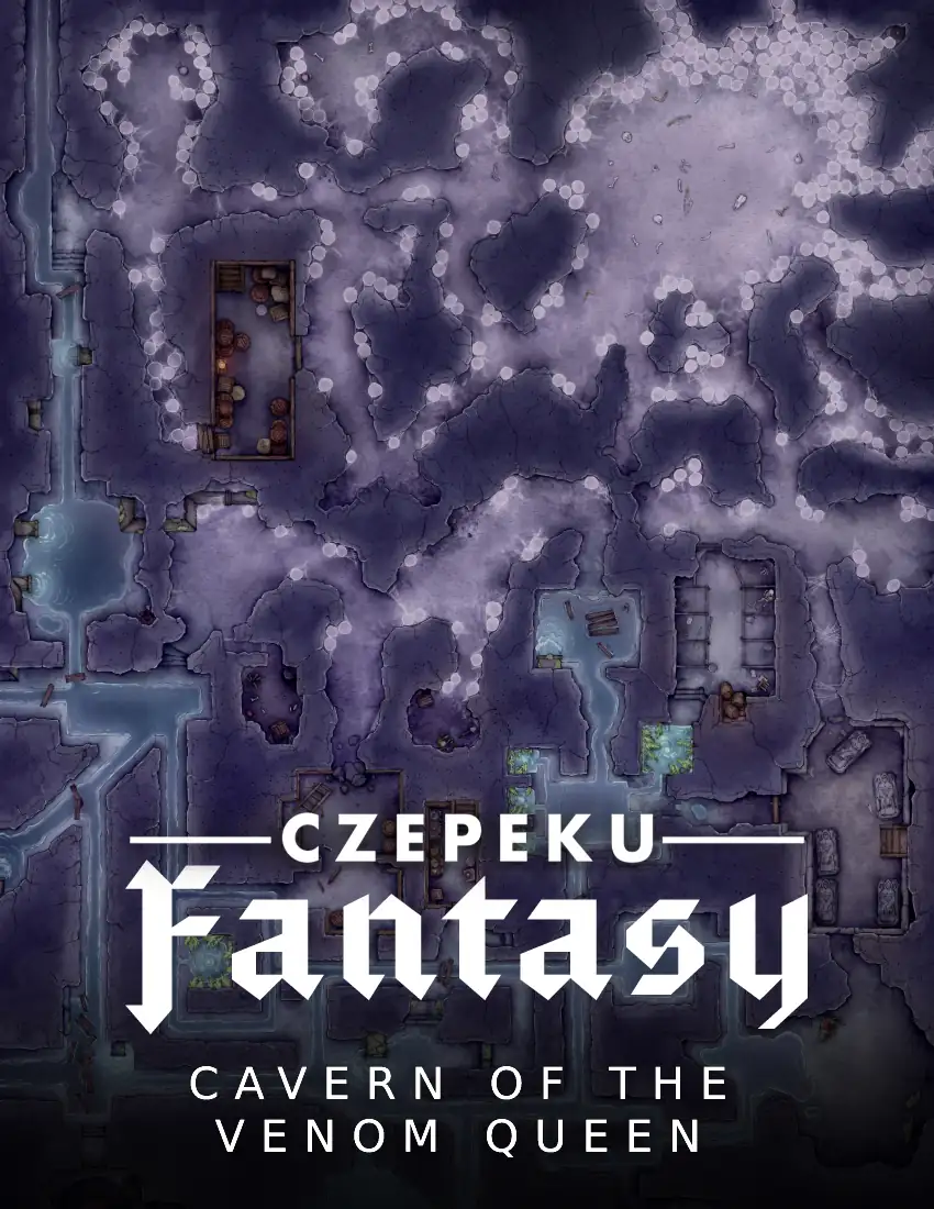 Cavern of the Venom Queen Map Pack | Roll20 VTT - Czepeku | Battlemaps ...