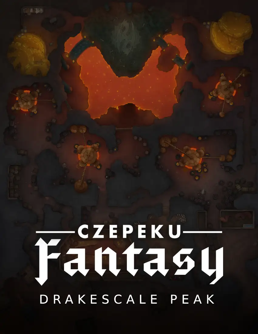 Drakescale Peak | Roll20 VTT - Czepeku | Battlemaps | DriveThruRPG