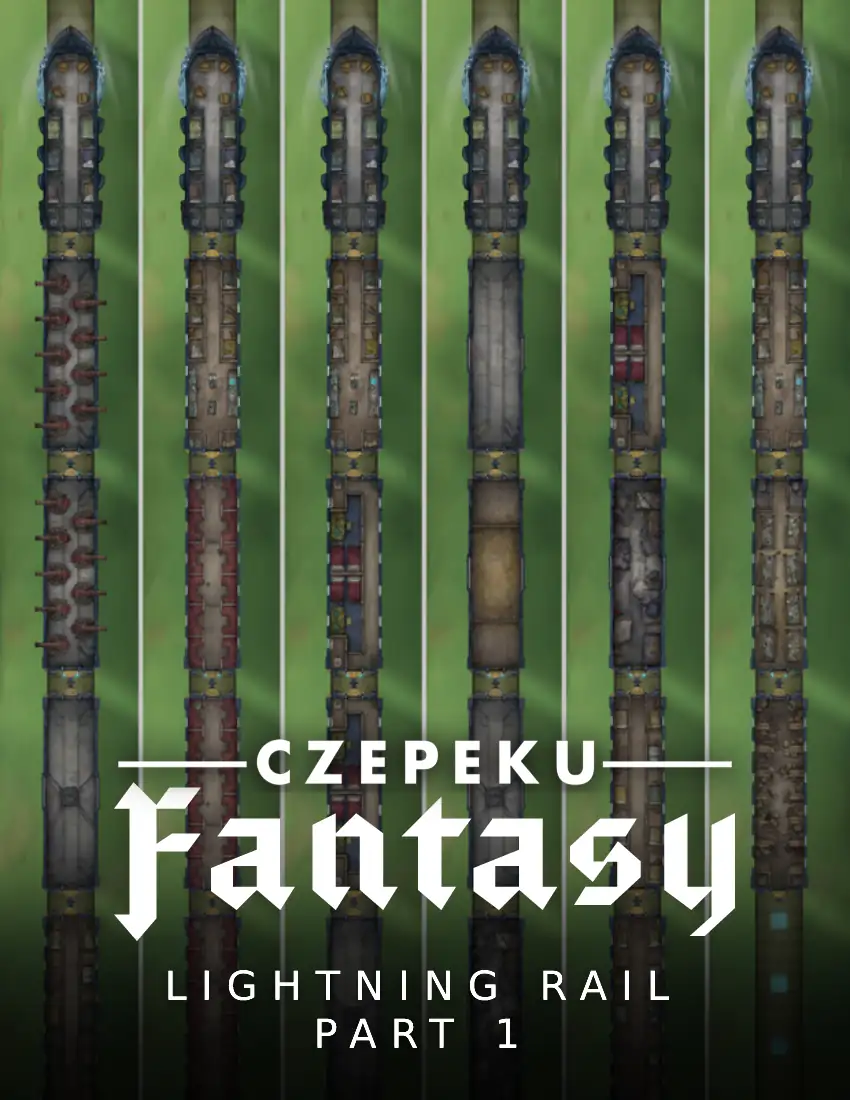 Lightning Rail Part 1 Map Pack | Roll20 VTT - Czepeku | Battlemaps | DriveThruRPG