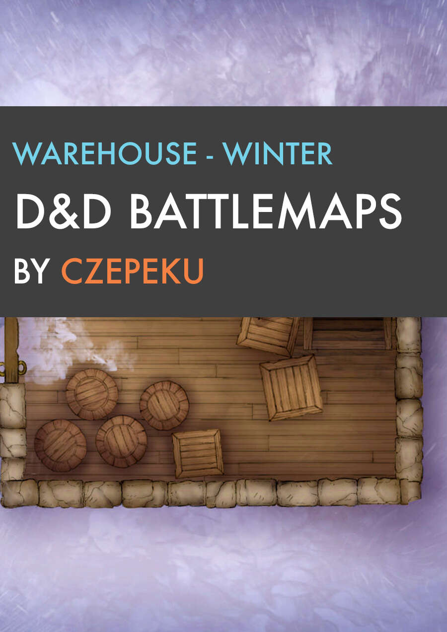 Warehouse - Winter Collection - DnD Battlemaps - Czepeku | Battlemaps ...