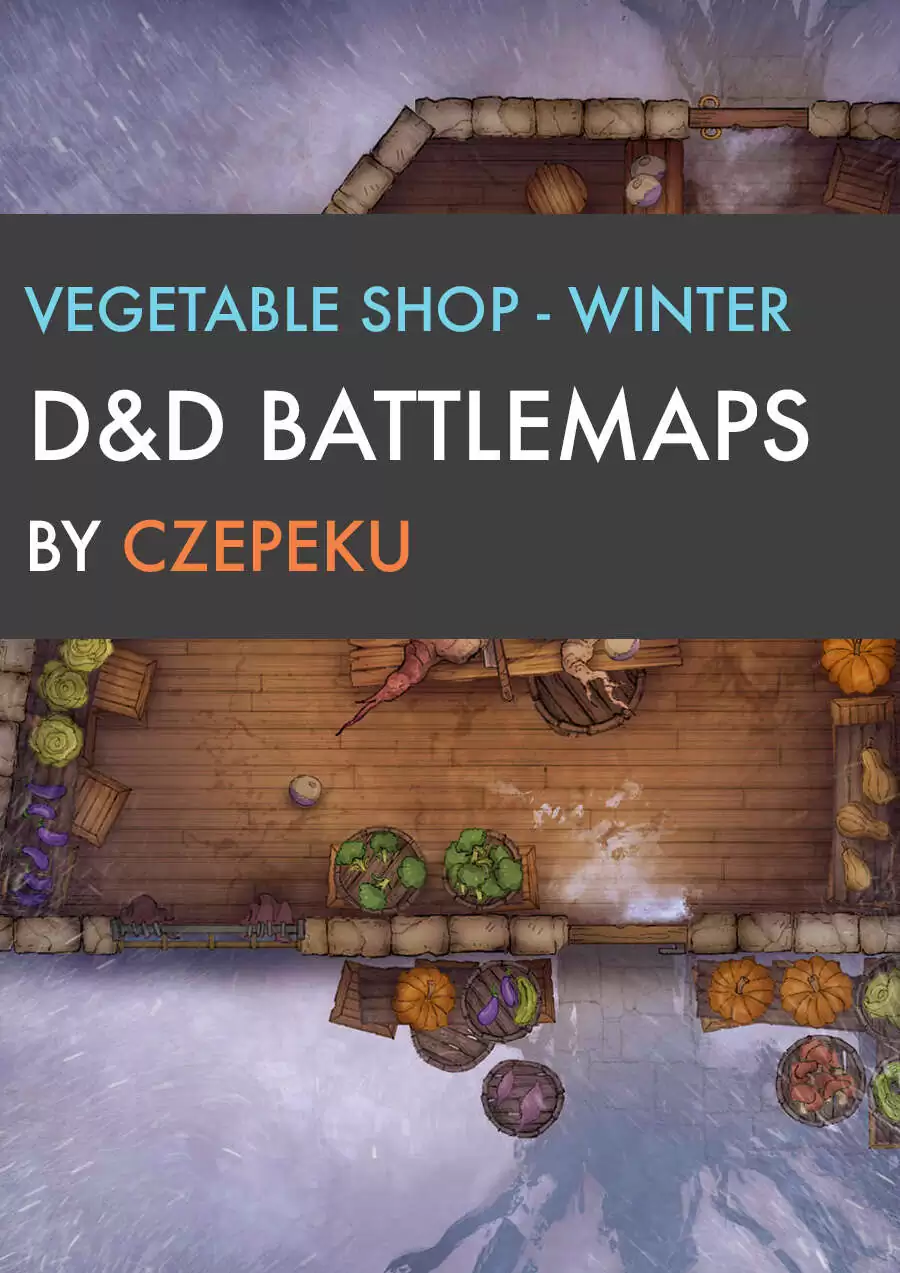 Vegetable Shop - Winter Collection - DnD Battlemaps - Czepeku ...