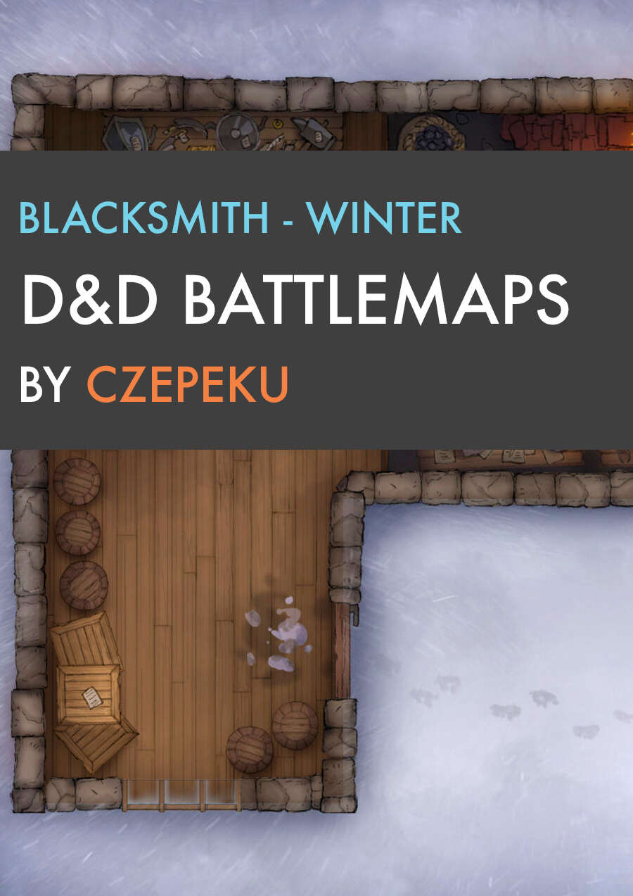 Blacksmith - Winter Collection - DnD Battlemaps - Czepeku | Battlemaps ...
