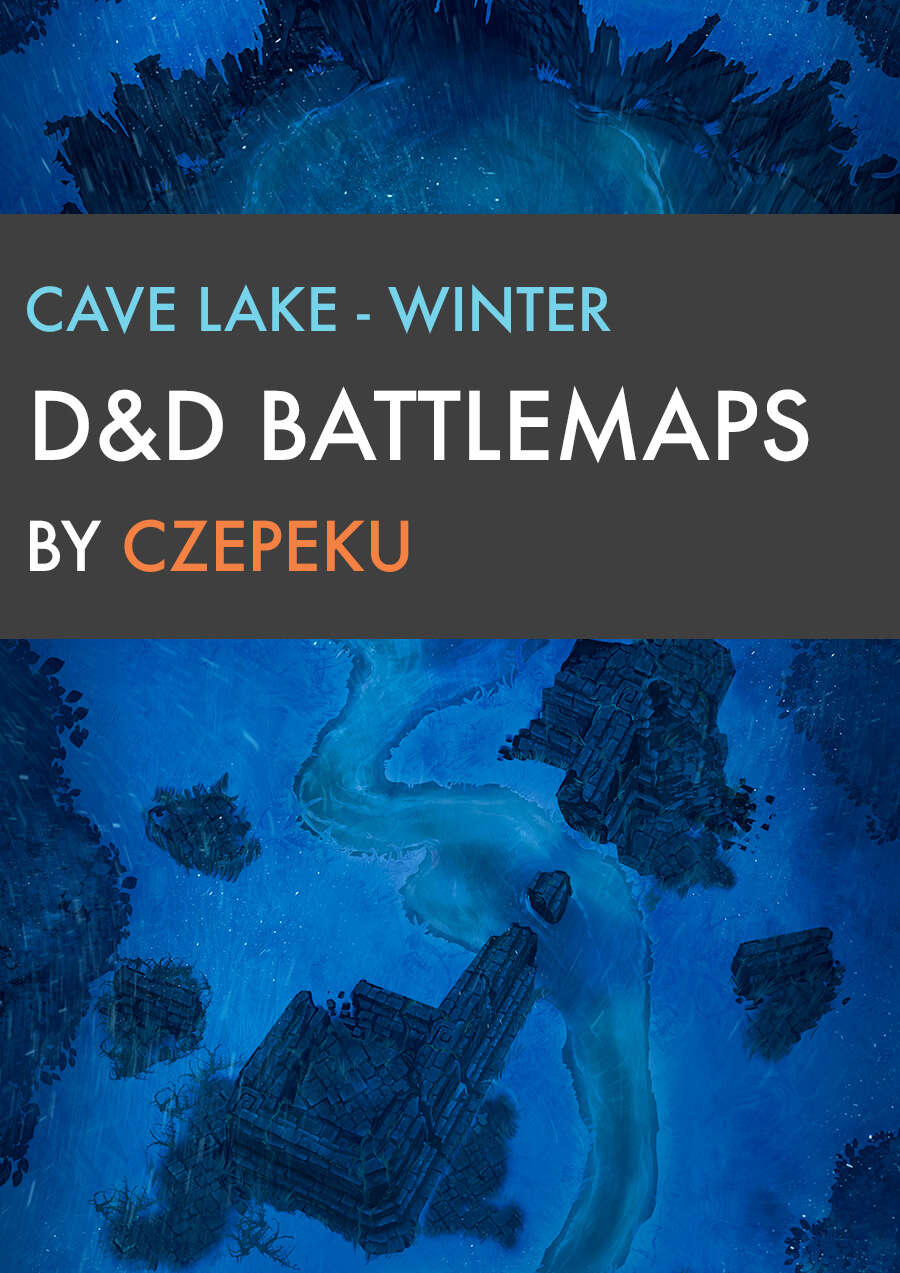 Cave Lake - Winter Collection - DnD Battlemaps - Czepeku | Battlemaps ...