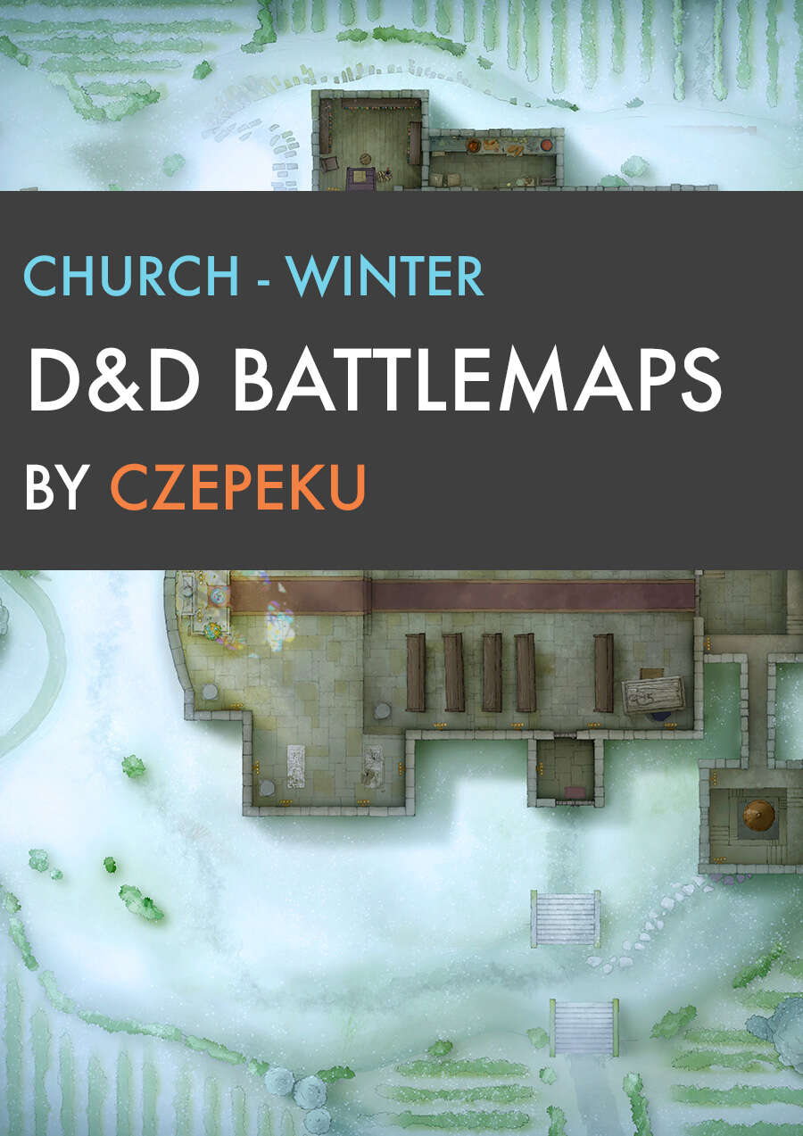 Church - Winter Collection - DnD Battlemaps - Czepeku | Battlemaps ...