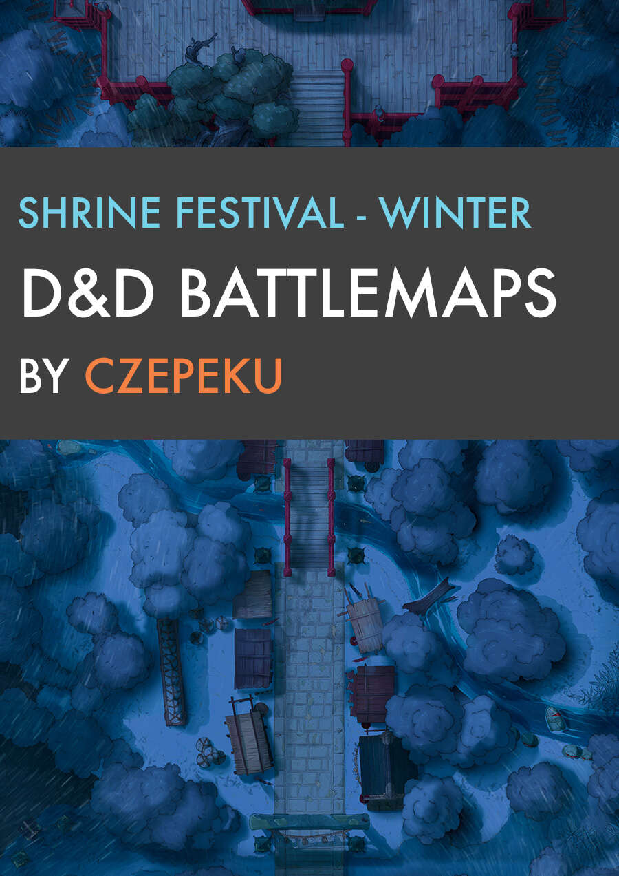 Shrine Festival - Winter Collection - DnD Battlemaps - Czepeku ...