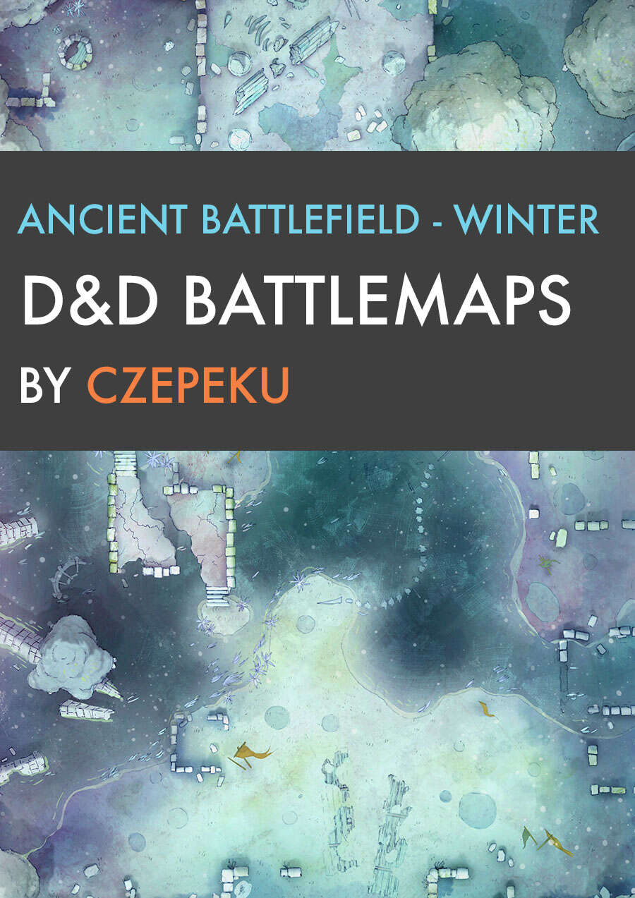 Ancient Battlefield - Winter Collection - DnD Battlemaps - Czepeku ...