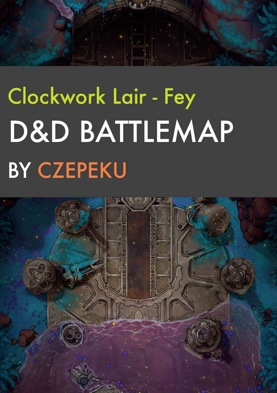 Clockwork Lair - Fey Collection - DnD Battlemap - Czepeku | Battlemaps ...