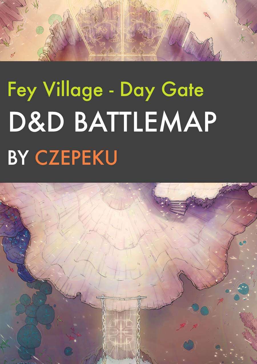 Fey Village (Day Gate) - Fey Collection - DnD Battlemap - Czepeku ...