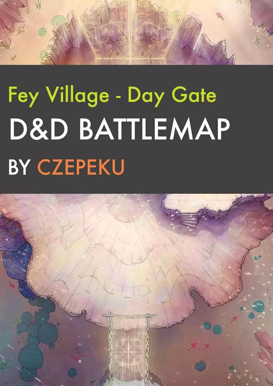 Fey Village (Day Gate) - Fey Collection - DnD Battlemap - Czepeku ...
