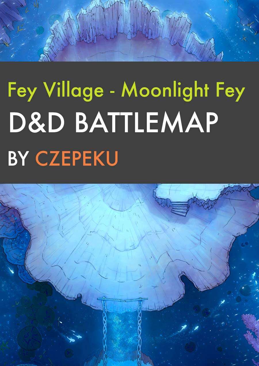 Fey Village (Moonlight) - Fey Collection - DnD Battlemap - Czepeku ...