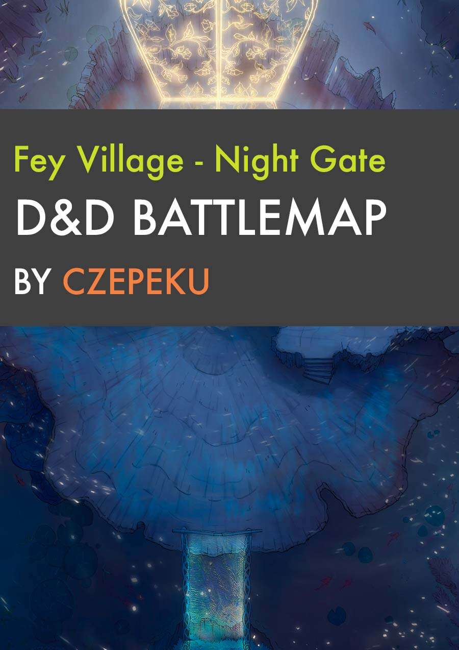 Fey Village (Night Gate) - Fey Collection - DnD Battlemap - Czepeku ...