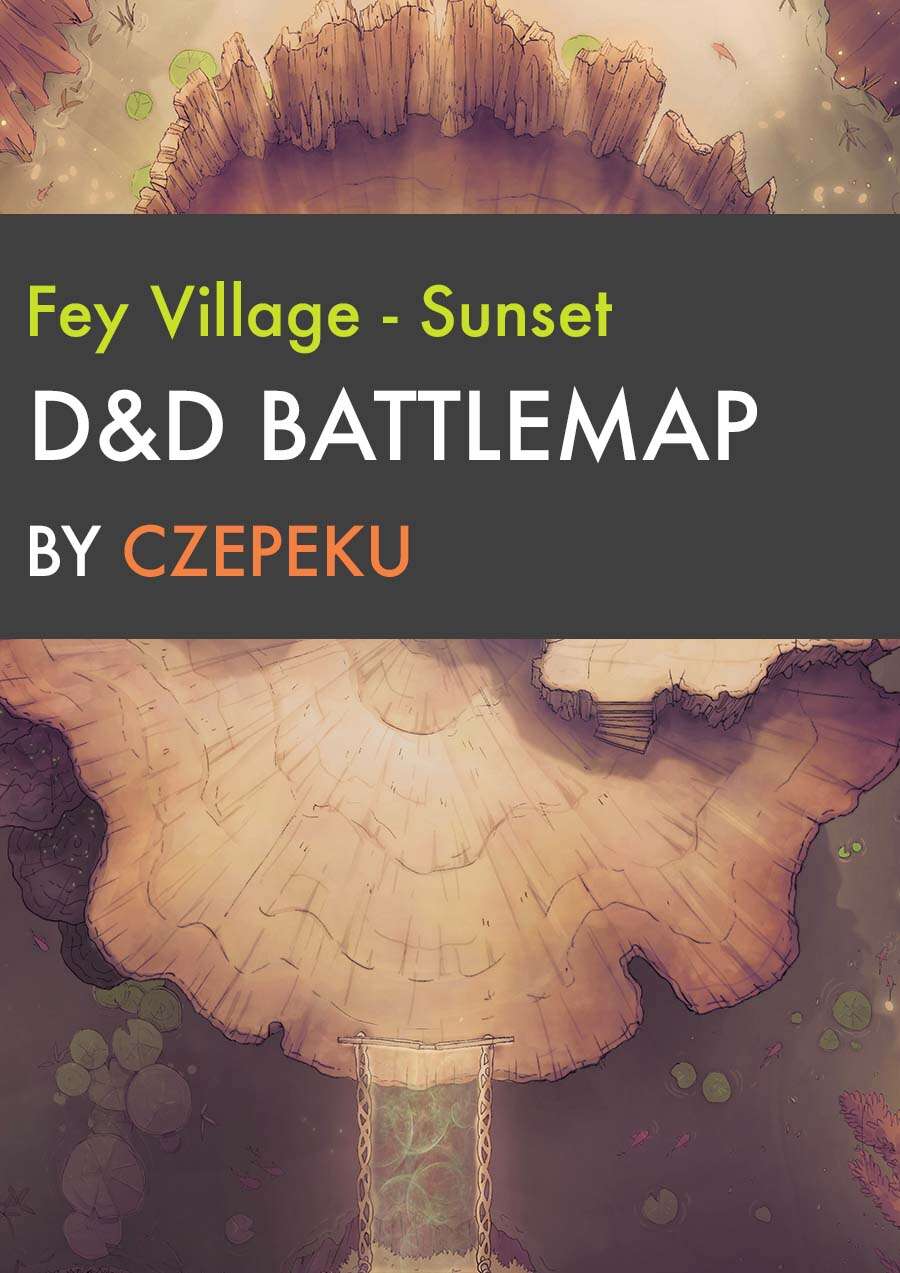 Fey Village (Sunset) - Fey Collection - DnD Battlemap - Czepeku ...