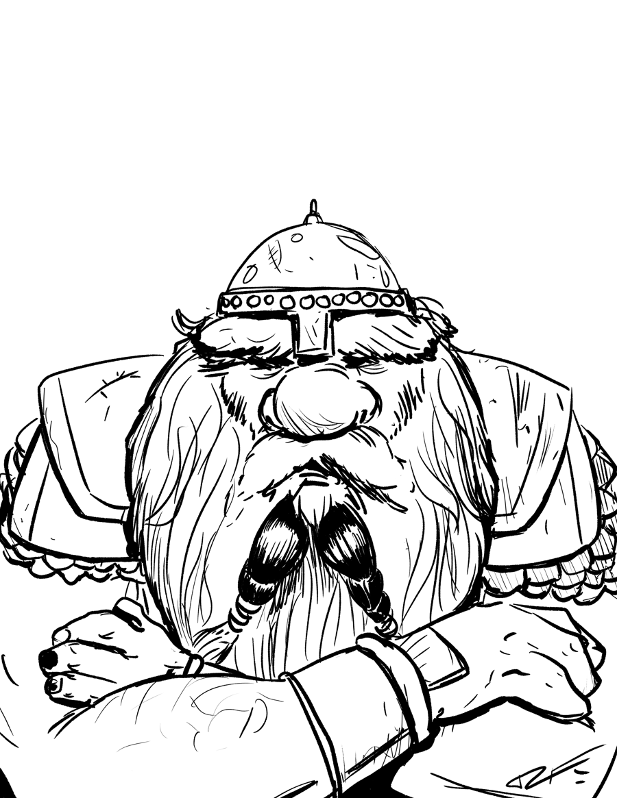 Character Ink - Warrior Dwarf - RPG Stock Art - No Man Entertainment ...