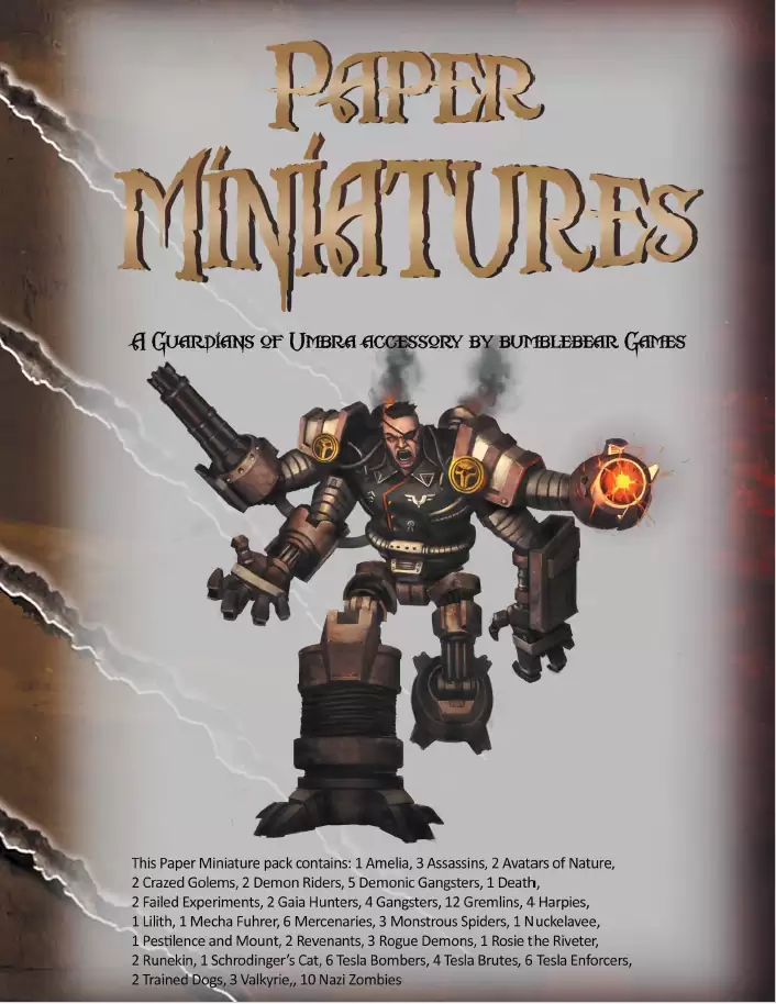 Paper Miniatures for Guardians of Umbra - Bumblebear Games | DriveThruRPG