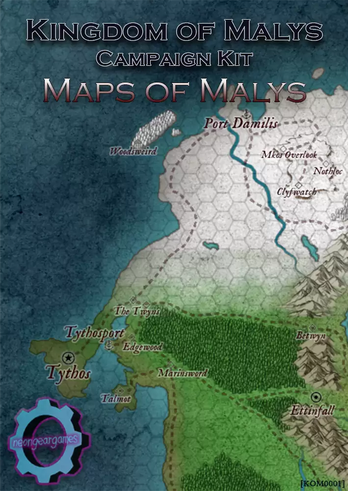 Kingdom of Malys [Campaign Map] - Neon Gear Games | DriveThruRPG