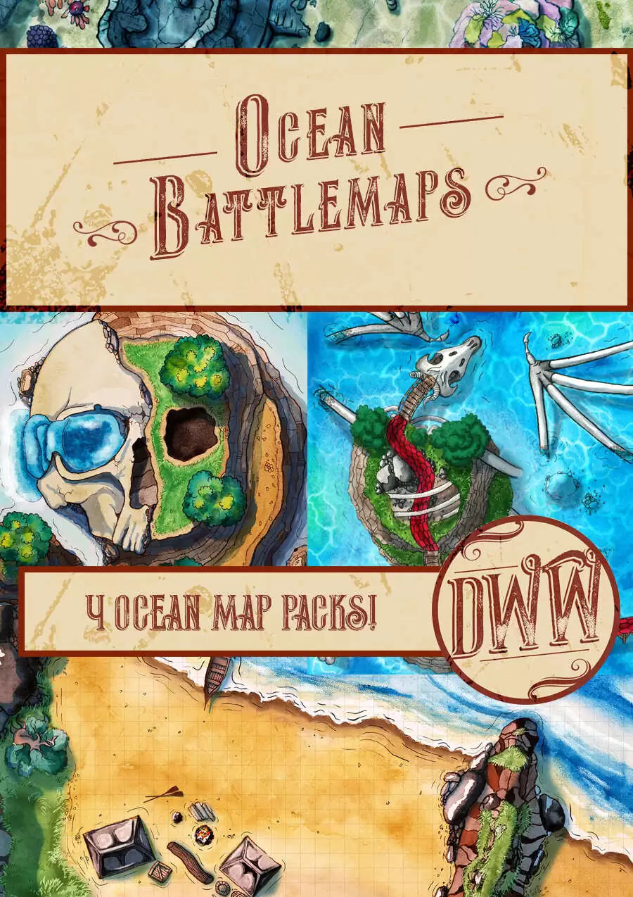 Ocean Battlemaps [BUNDLE] - Domille's Wondrous Works | DriveThruRPG