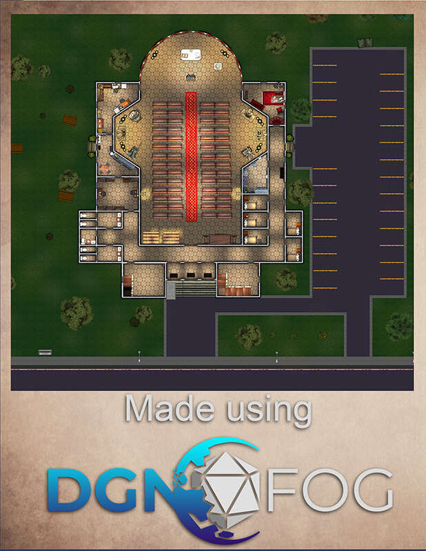 Modernized Church Map Pack - Wendigo Workshop | TTRPG Maps | DriveThruRPG