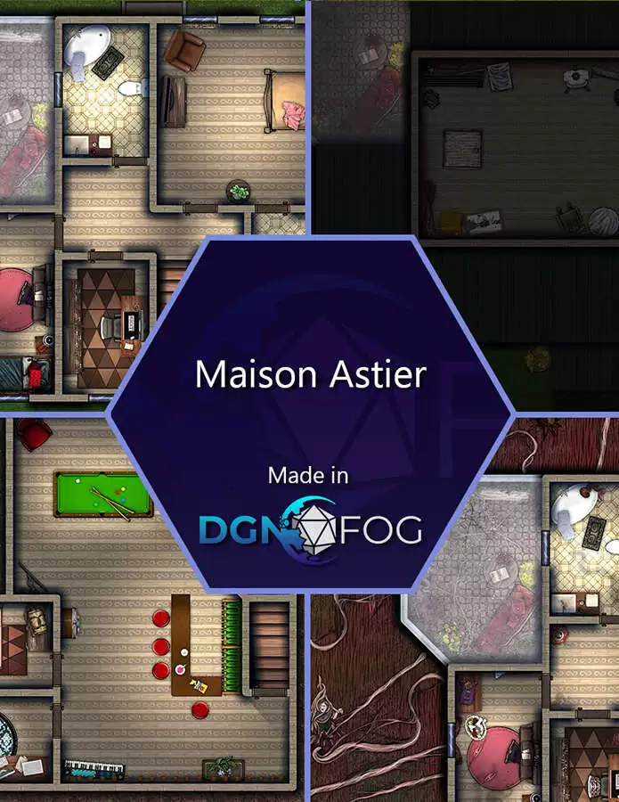 Maison Astier - Map Pack - Wendigo Workshop | TTRPG Maps | DriveThruRPG