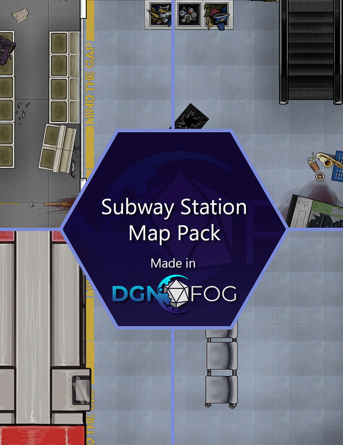 Subway Station - Map Pack - Wendigo Workshop | TTRPG Maps | DriveThruRPG