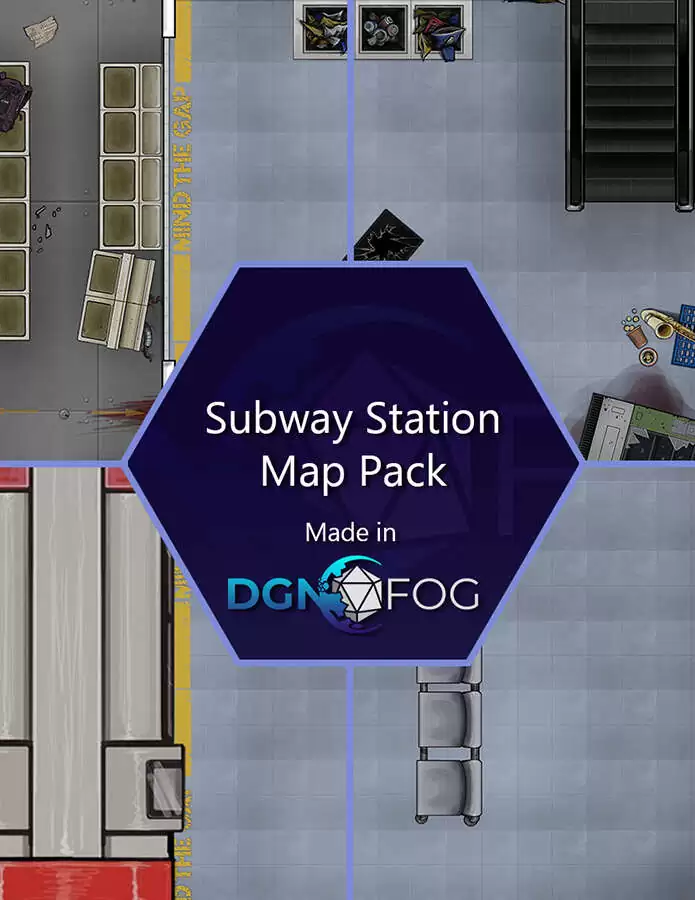 Subway Station - Map Pack - Wendigo Workshop | TTRPG Maps | DriveThruRPG