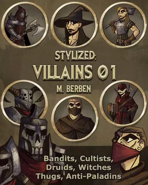 Stylized: Villains 01 - Mathias Berben Art | DriveThruRPG