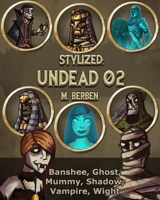 Stylized: Undead 02 - Mathias Berben Art | DriveThruRPG