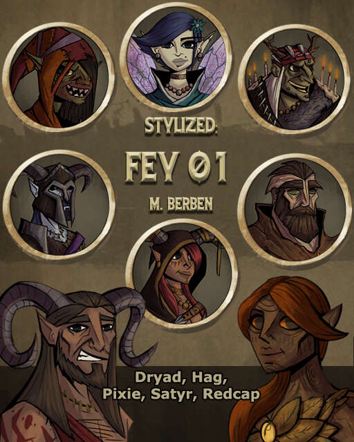 Stylized: Fey 01 - Mathias Berben Art | DriveThruRPG