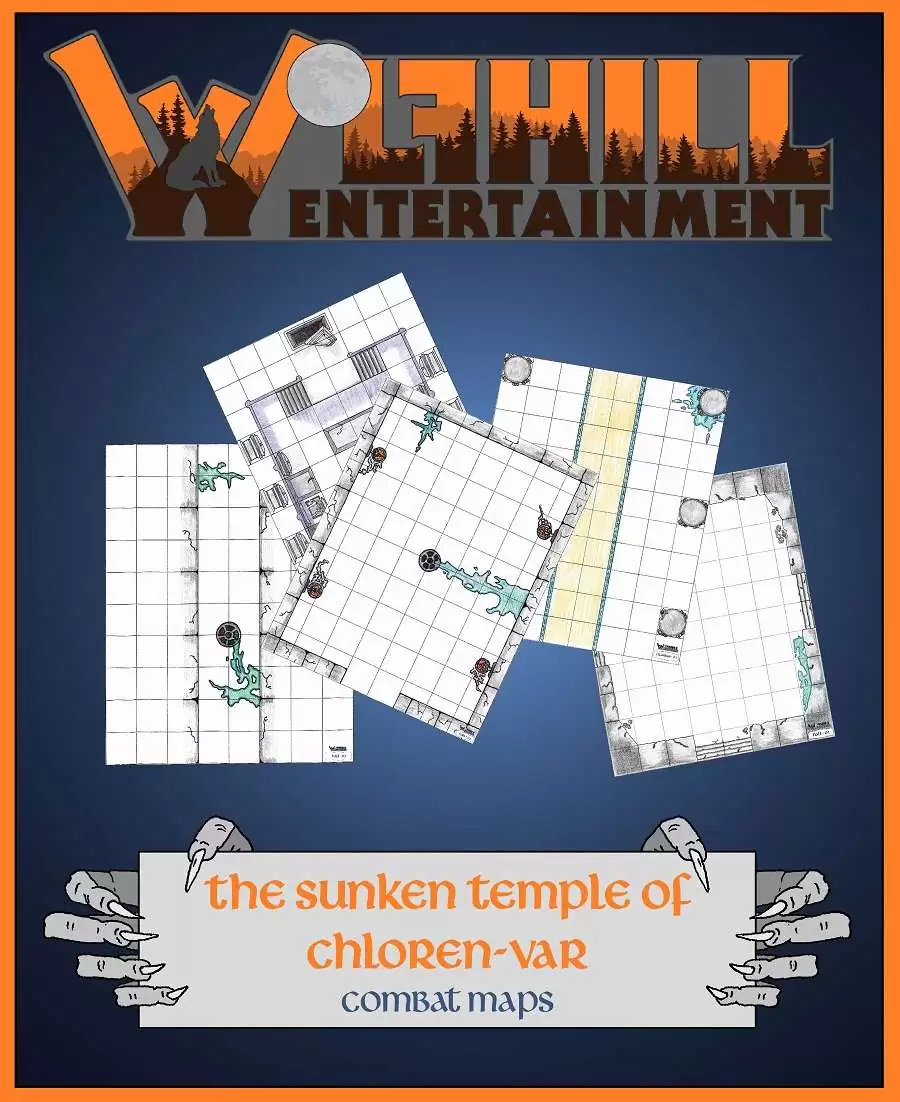 The Sunken Temple of Chloren-Var Combat Maps - Wolfhill Entertainment ...