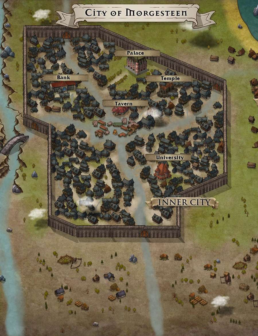 City of Morgesteen Coastal City Map - LeLanglacier | DriveThruRPG