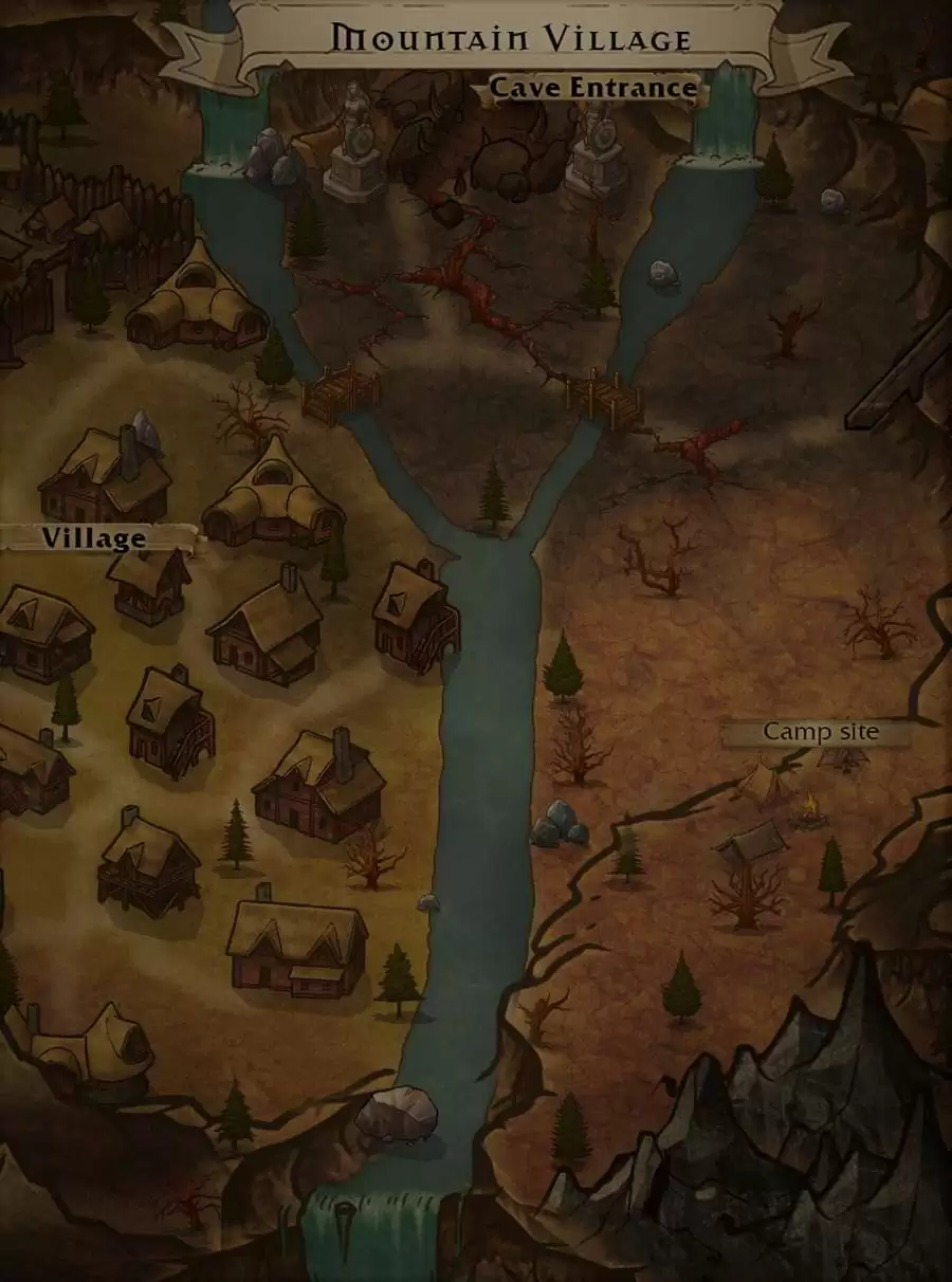 Mountain Village Mountain Village and Cave Entrance Map - LeLanglacier ...