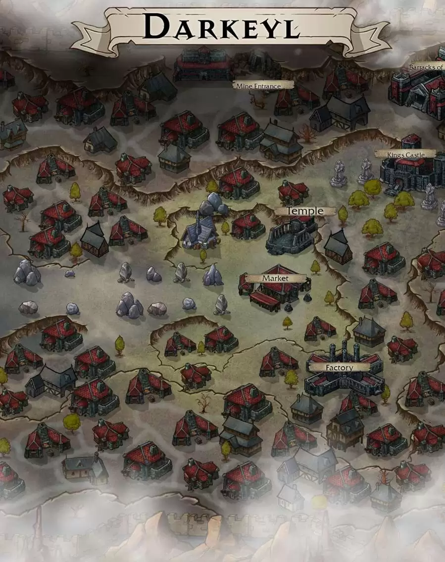 Darkeyl Dwarven City Map - LeLanglacier | DriveThruRPG
