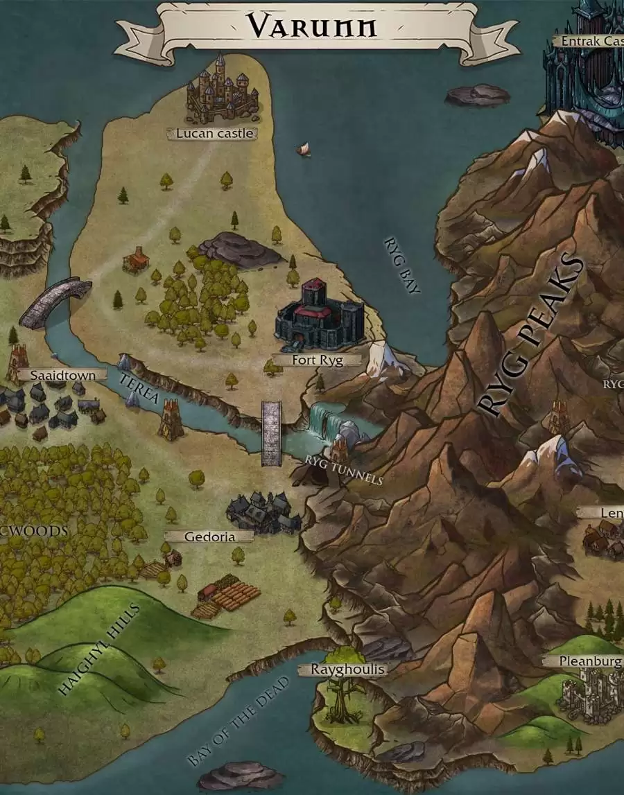 Varunn Landscape Island Map - LeLanglacier | DriveThruRPG