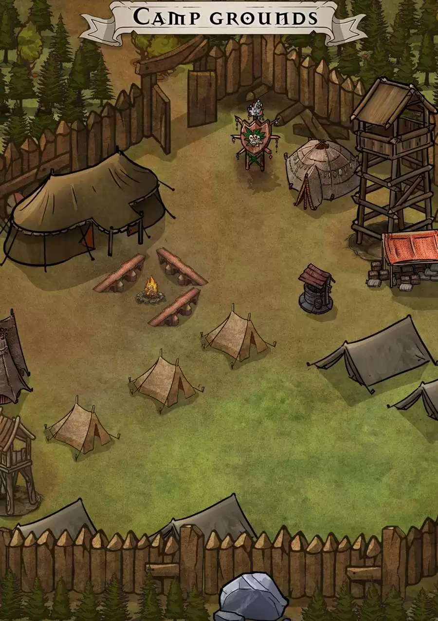 Camp Grounds Forest Camp Map - LeLanglacier | DriveThruRPG