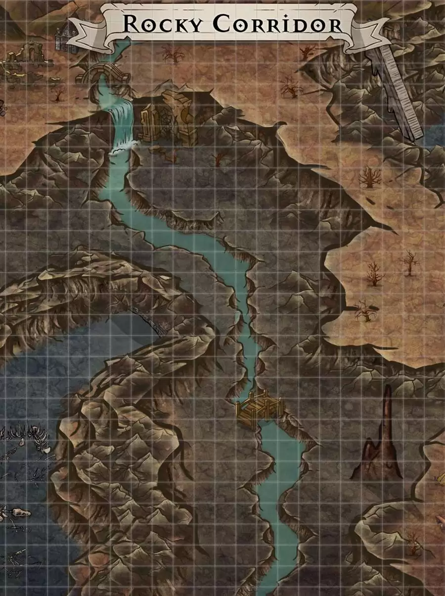 Rocky Corridor Cave Map - LeLanglacier | DriveThruRPG