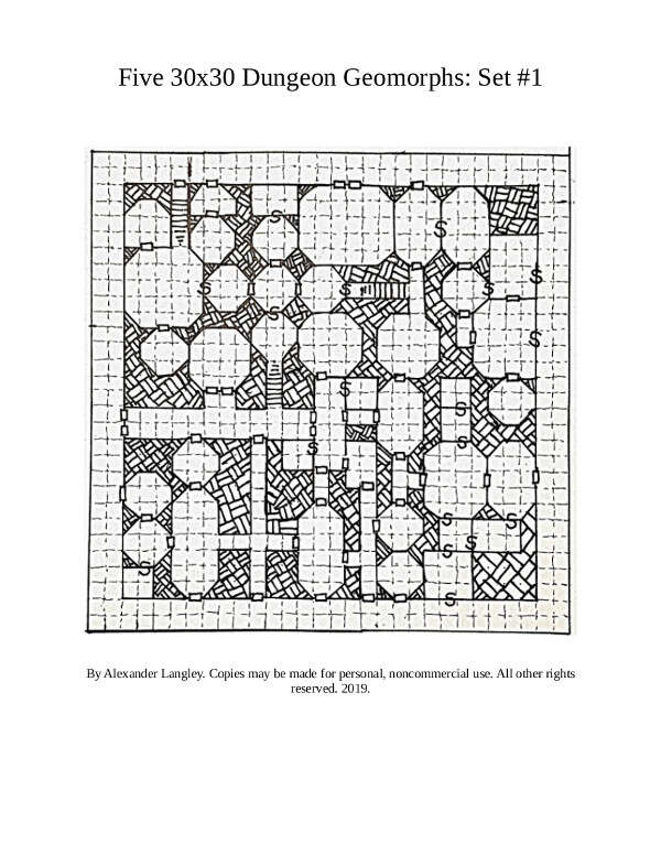 30x30 Dungeon Geomorphs: Set 1 - Stealth's Modules and TRPG Content ...