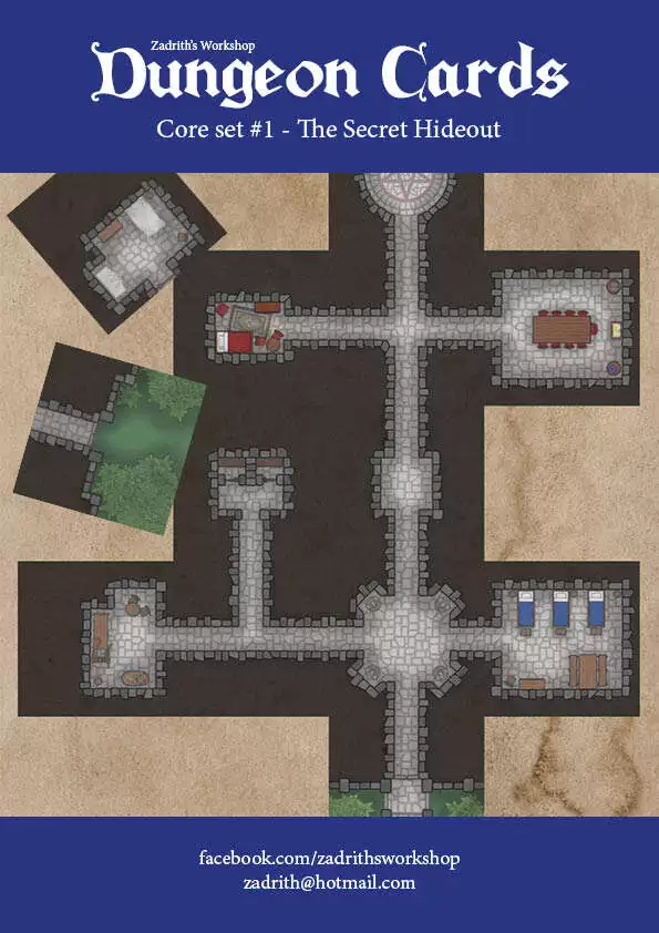 Dungeon Cards Core set #1 - The Secret Hideout - Zadrith | DriveThruRPG